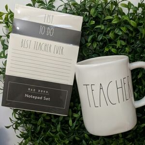 Accessories | Rae Dunn Teacher Notepad And Mug | Poshmark